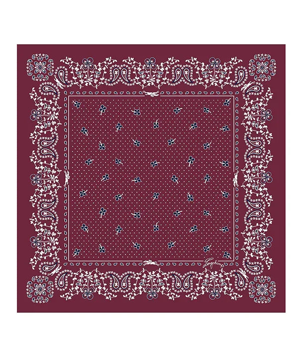 לונגשאמפ צעיף משי French Bandana בורדו